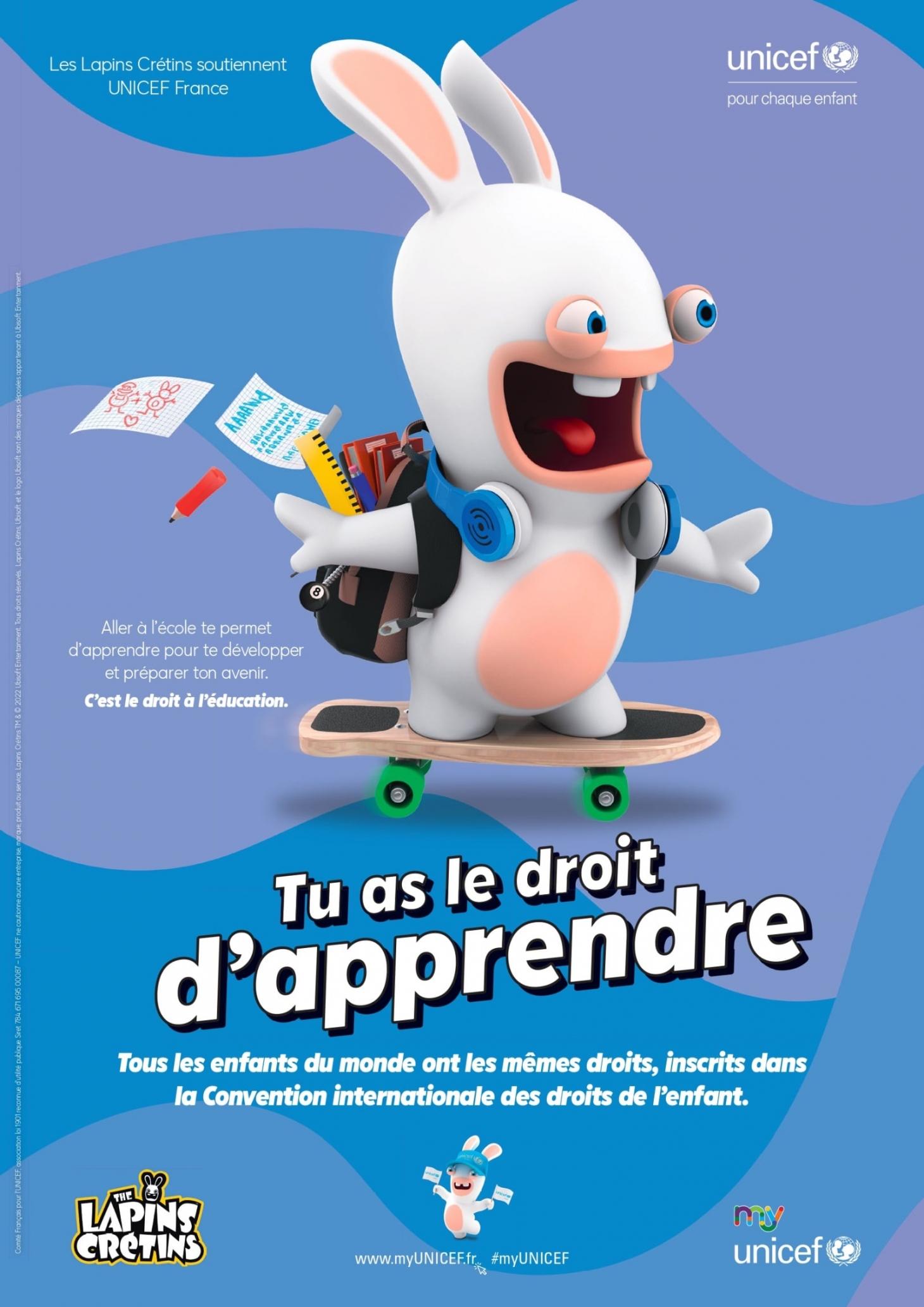 Les Lapins Crétins s'allient à l'UNICEF pour les droits des enfants